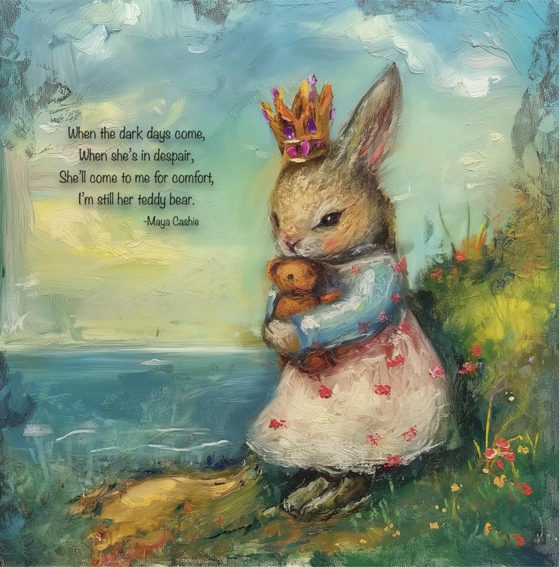 Fine Art Archival Print & Poem "still Her Teddy Bear" - Happy, Joyful ...
