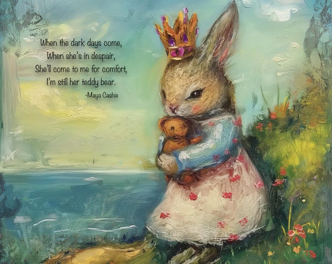 Fine Art Archival Print & Poem "still Her Teddy Bear" - Happy, Joyful ...
