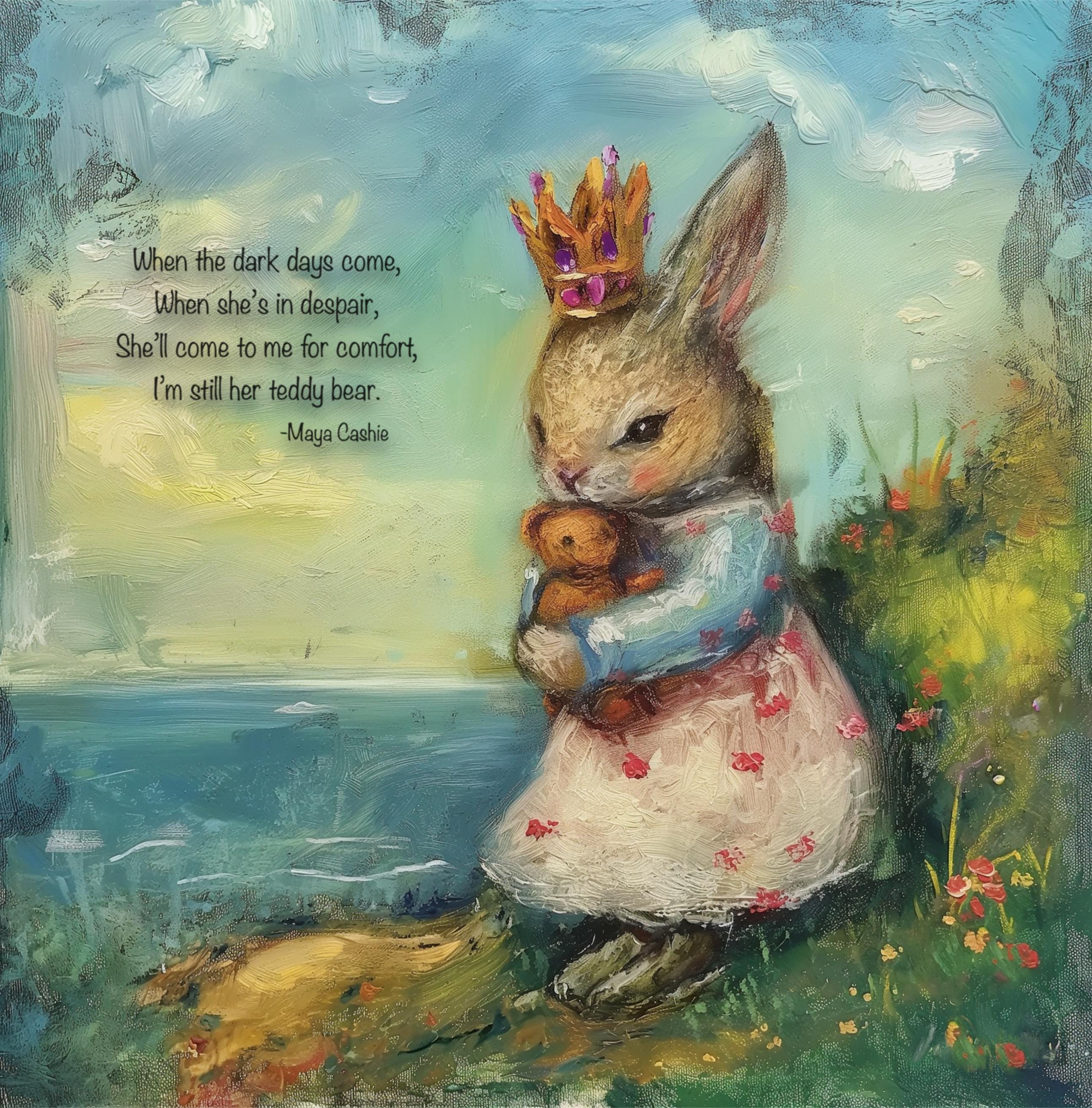 Fine Art Archival Print & Poem "still Her Teddy Bear" - Happy, Joyful ...