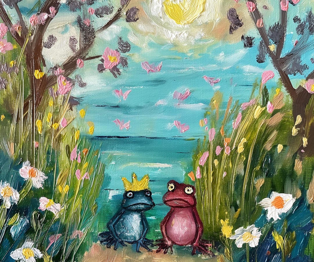Fine Art Archival Print Whimsical Frog Art Happy, Joyful, Healing ...