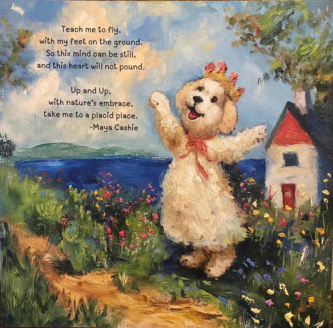 Whimsical Dog Print With Poem / Joyful Art / Inner Child ...