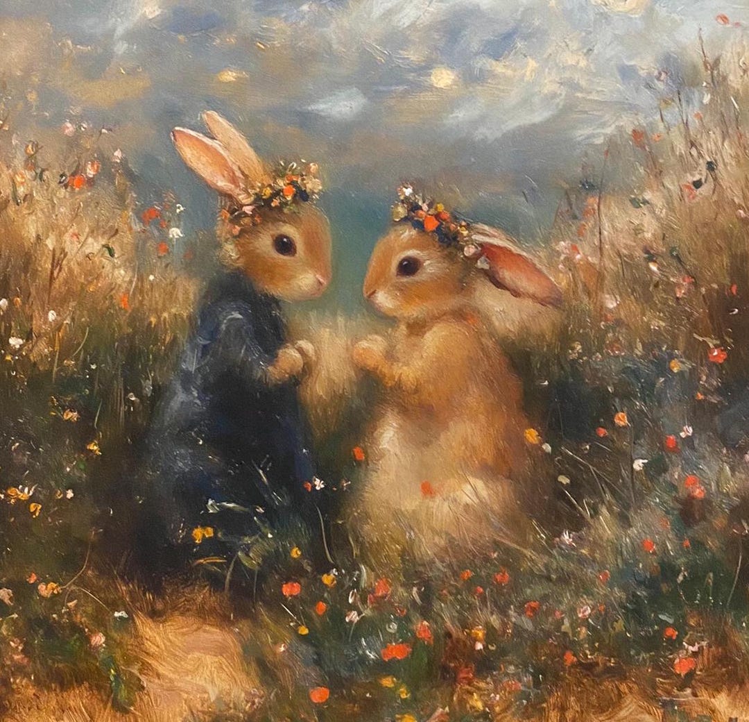 Fine Art Archival Print Rabbit "the Blessing" Happy, Joyful, Healing ...