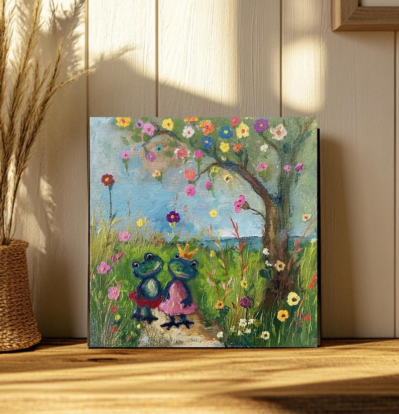 Whimsical Frog Giclée Art Print - "little Frogs in Bloom” - Etsy