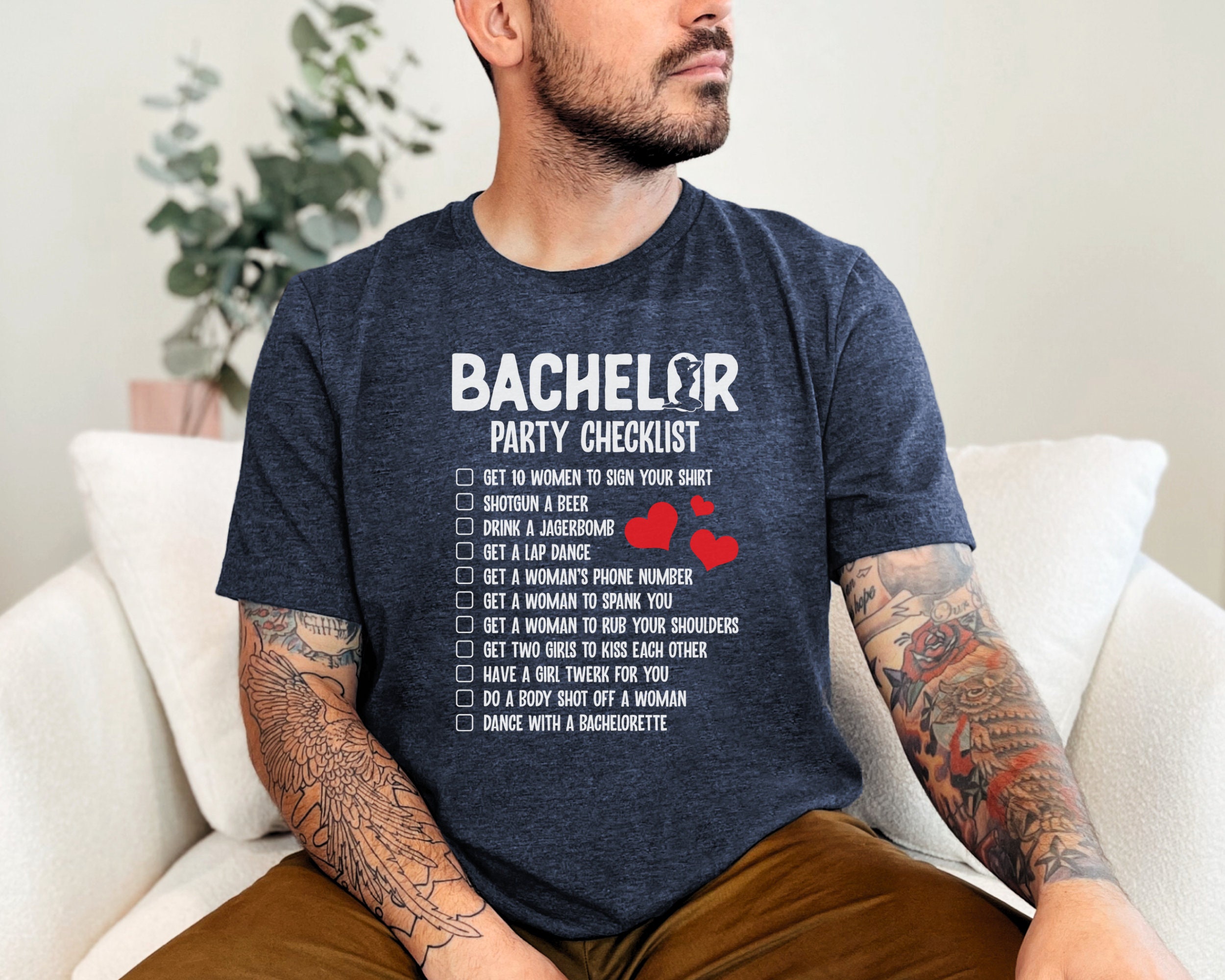 Bachelor Party Checklist Shirt, Funny Shirt, Groom Party Shirt, Gift ...