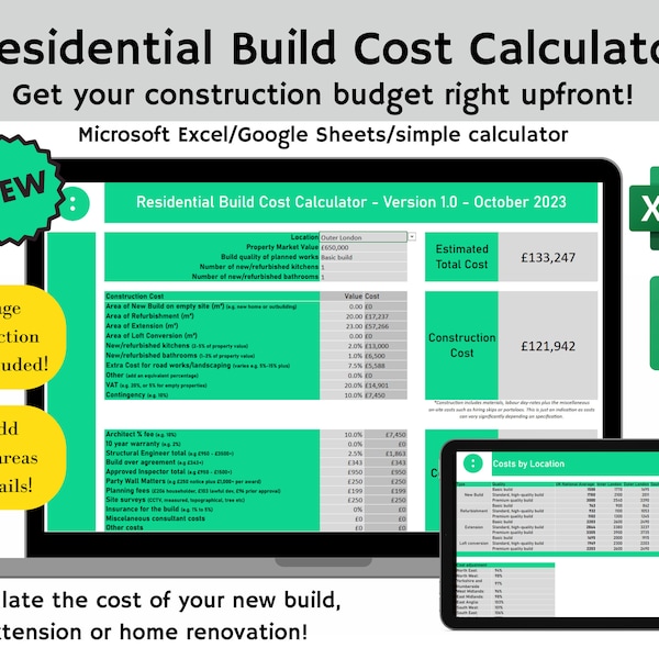 Construction Excel Templates - Etsy
