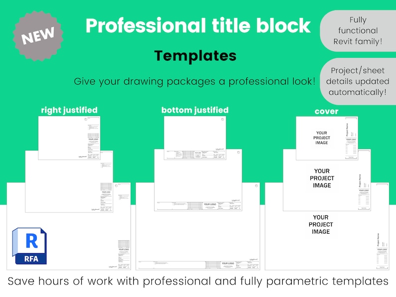 Revit Title Block Layout Family Template for Architects, Interior ...