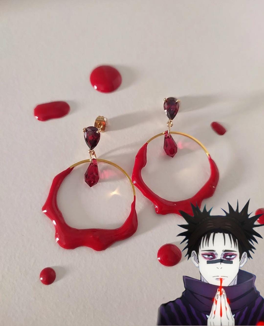 Choso Kamo Inspired Earrings - Jujutsu Kaisen - PREORDER - Etsy
