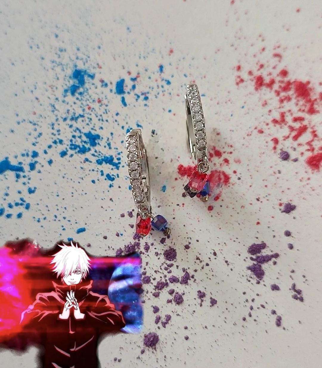 Pre Order - Satoru Gojo Inspired Earrings - Jujutsu Kaisen - Etsy
