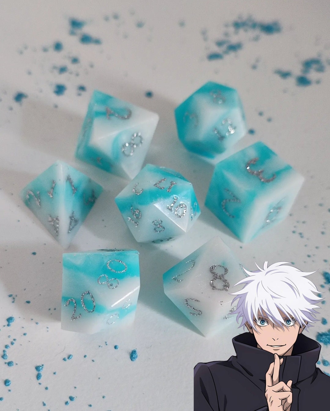 Pre Order - Satoru Gojo Inspired Dice - Jujutsu Kaisen - Etsy