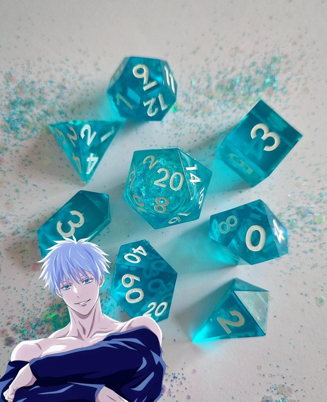 Pre Order - Satoru Gojo Inspired Dice - Special Set Liquid Core D20 ...