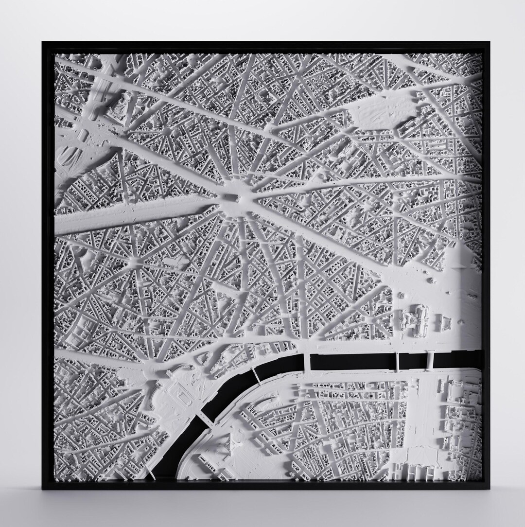 3D Model of Paris,france 60x60,custom New Home Buyer,3d Printed Skyline ...