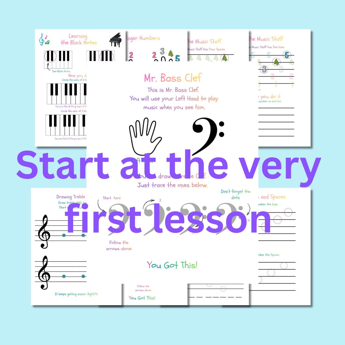 Beginner Music Theory Worksheet Bundle: 22-page Practice Sheets for ...