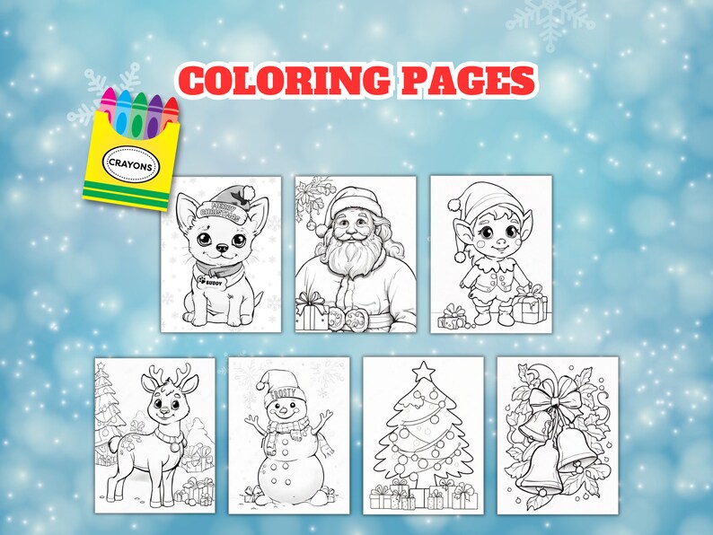 Printable Christmas Activity Bundle: Games, Coloring Pages (PDF ...