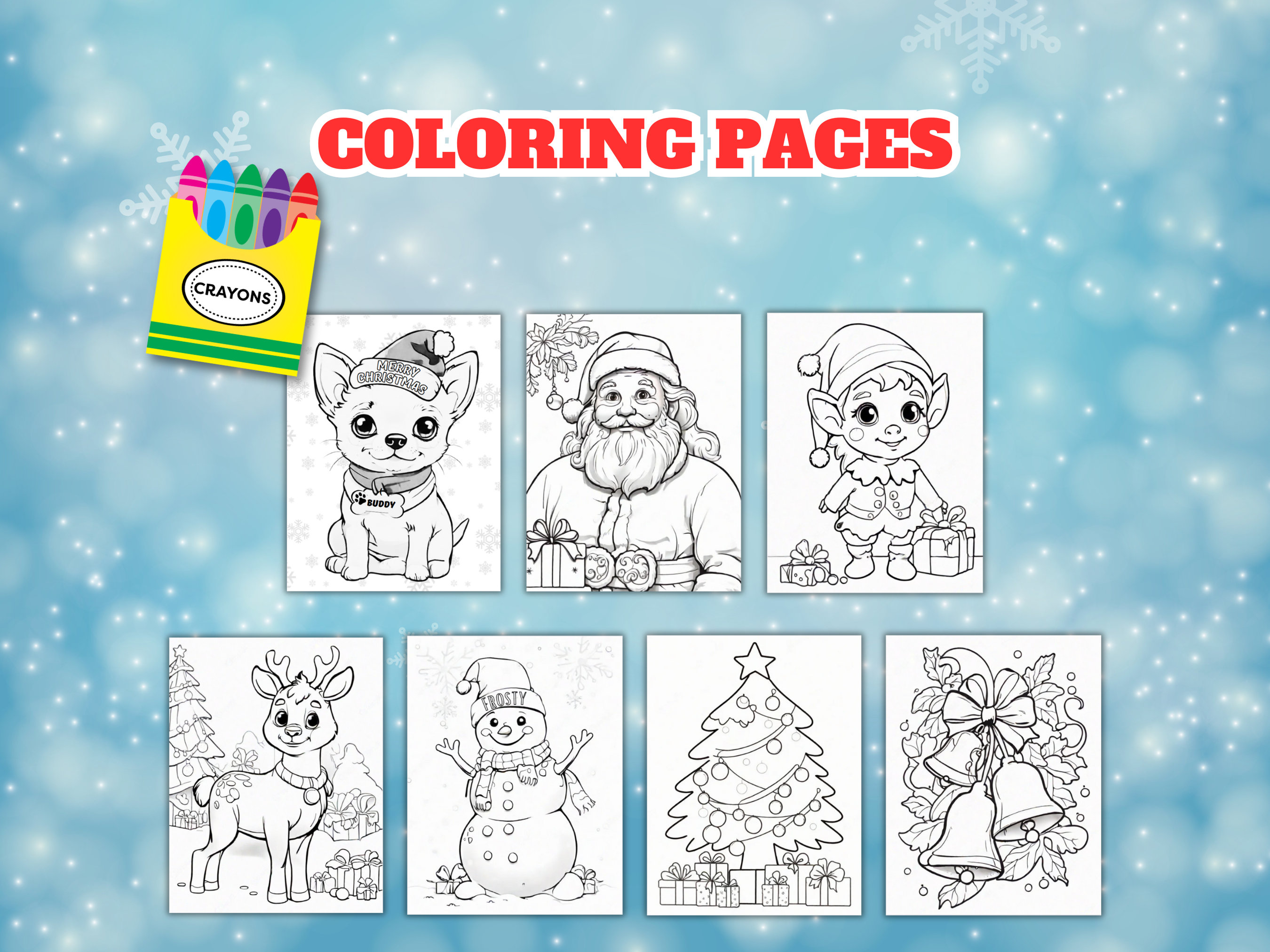 Printable Christmas Activity Bundle: Games, Coloring Pages (PDF ...