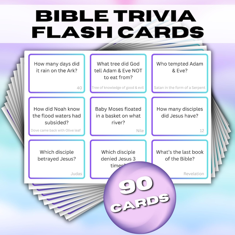 Bible Question Activity - Etsy