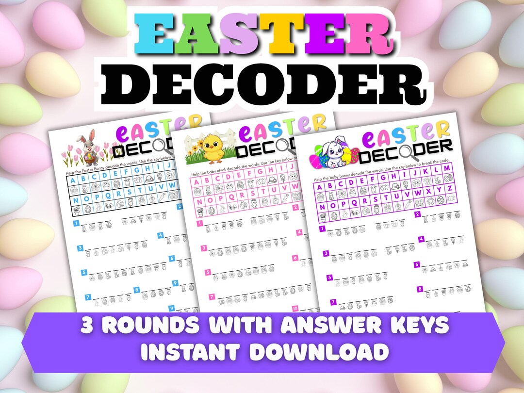 Easter Codebreaker Activity | Printable Easter Activity | Easter Game ...