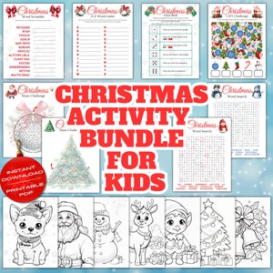 Printable Christmas Activity Bundle, Christmas Games for Kids ...