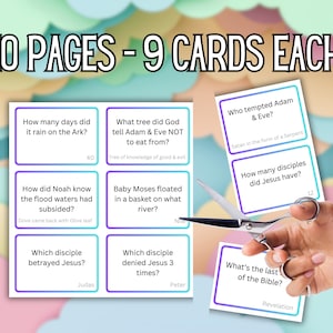 Bible Trivia Cards for All Ages - 90 Different Questions - Great to ...