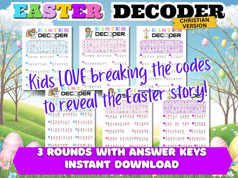 Easter Codebreaker | Printable Easter Game for Kids | Christian Easter ...