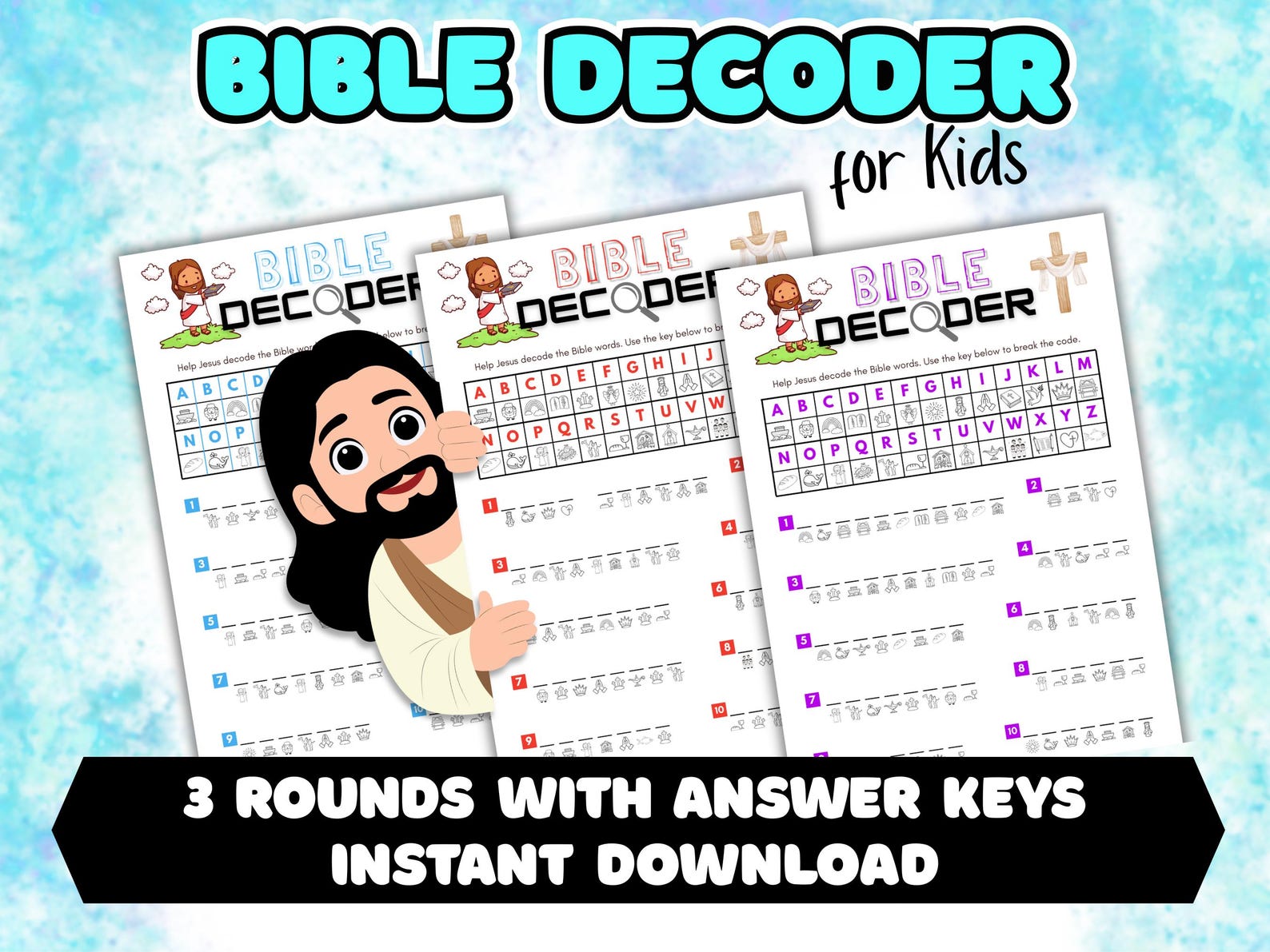 Printable Bible Decoder Worksheets - 3 Versions With Answer Keys - A ...