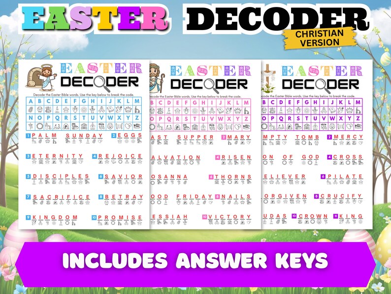 Easter Codebreaker | Printable Easter Game for Kids | Christian Easter ...