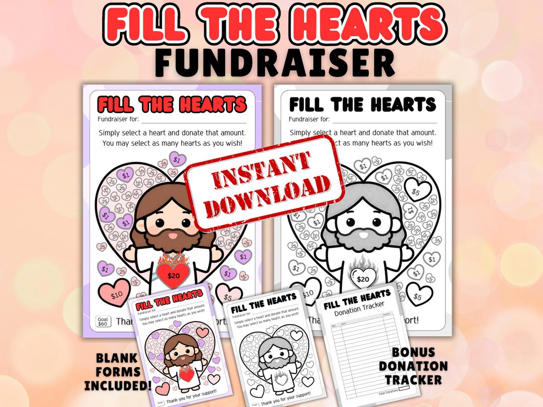 Fundraiser Tracker Printable, Kids Fundraiser, Donation Tracker, School ...