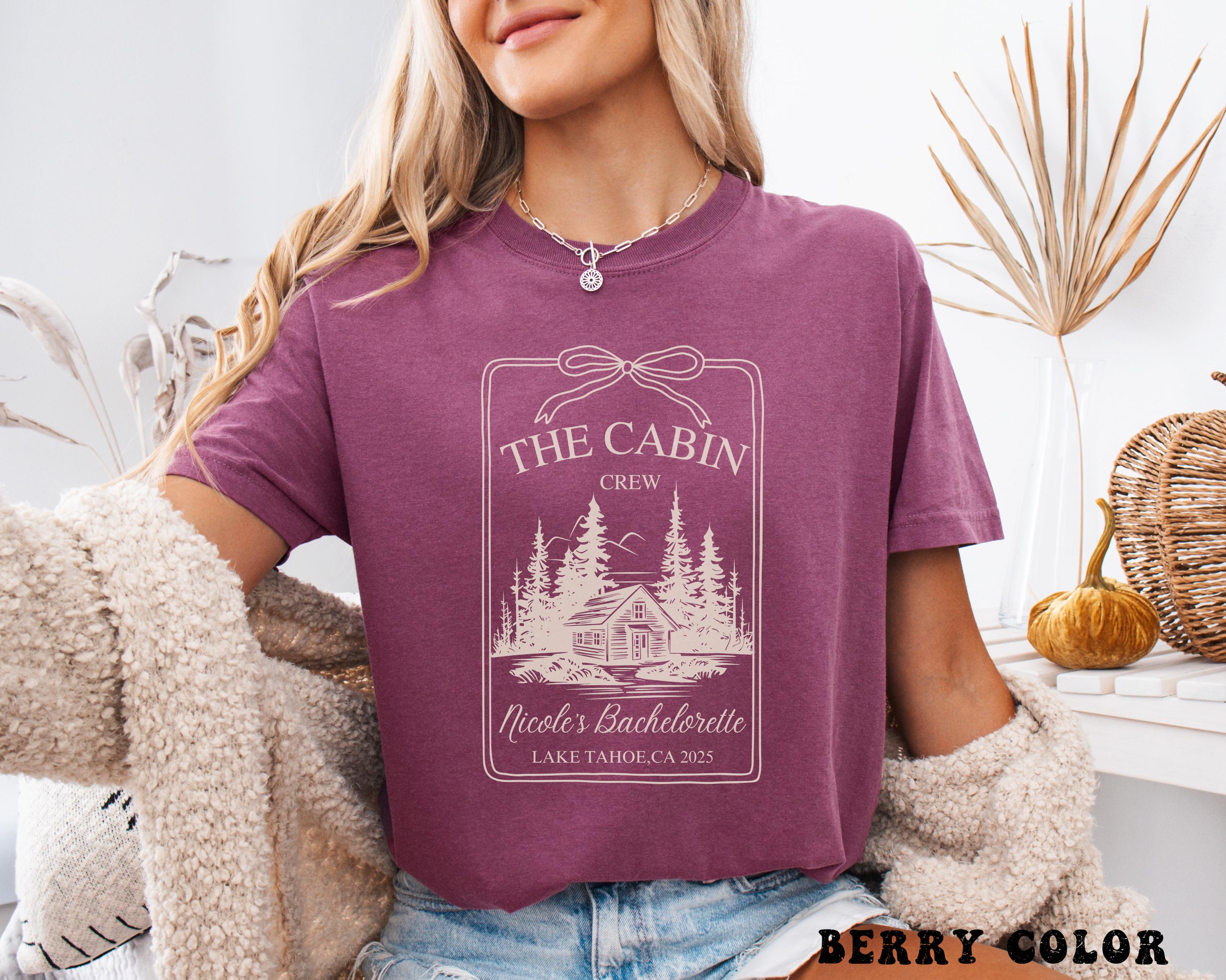 Cabin Bachelorette Shirt, Custom Bride Crew Tee, Lake Trip Bridal Party ...