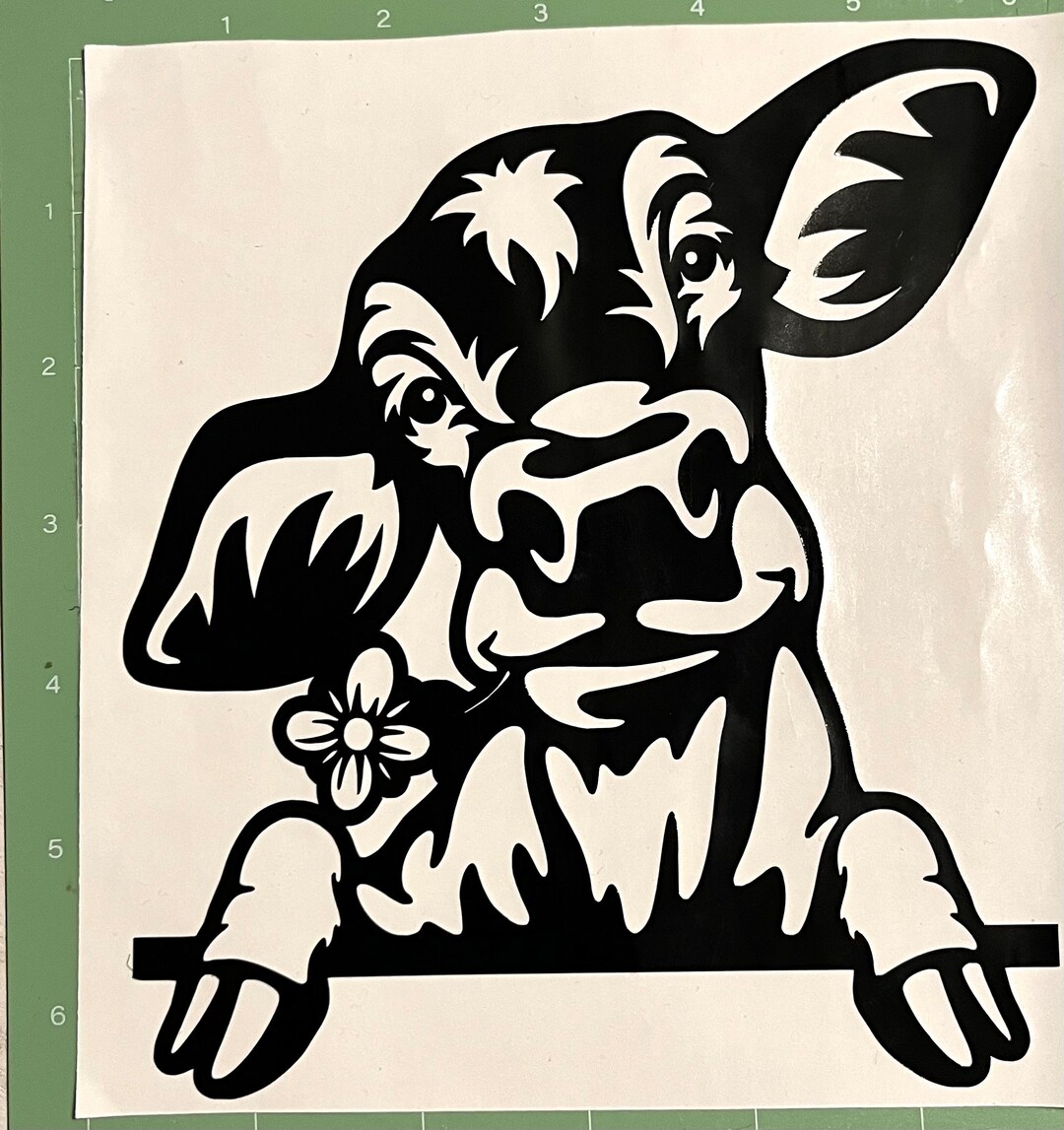 Peeking Cow Decal, Car Decal, Window Decal, Funny Car Decal, Bumper ...