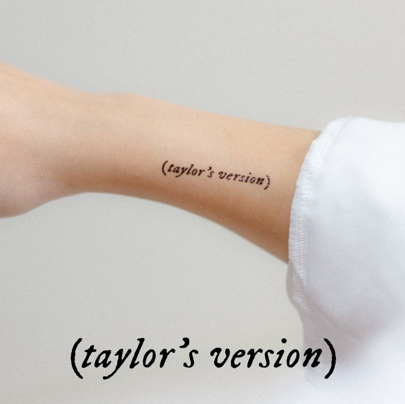 Taylor's Swift Inspired ( Taylor's Version ) Tattoo Set of 4 - Etsy UK