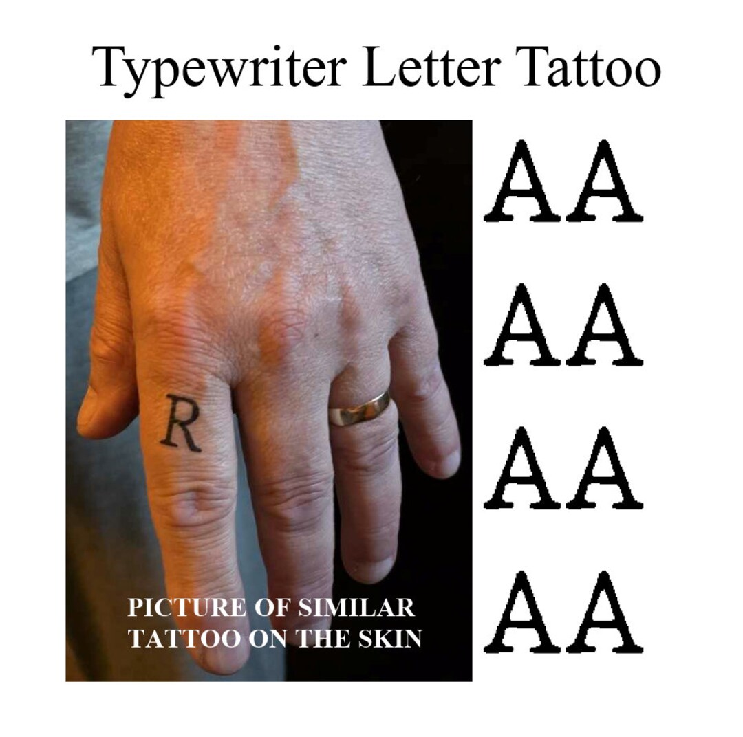 Letter A Temporary Tattoo ( Set of 8 ) - Etsy UK