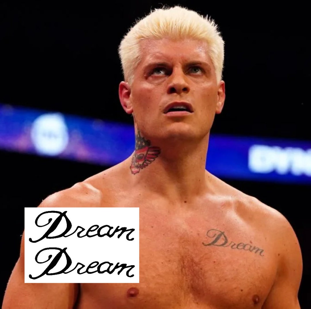 Cody Rhodes Dream Chest Tattoo X2 - Etsy