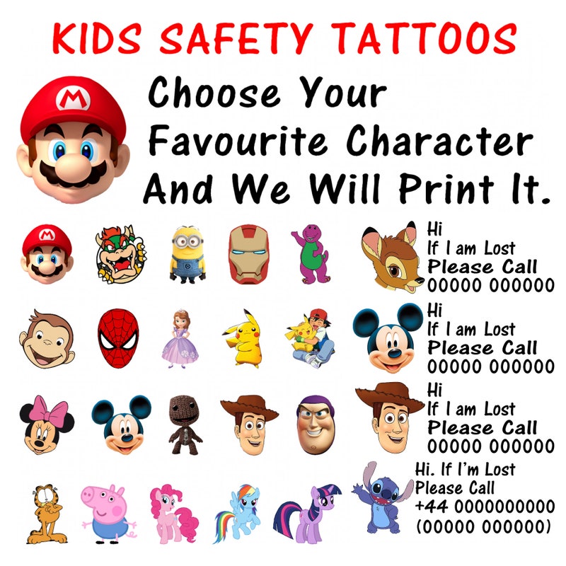 Phone Number Tattoo - Etsy