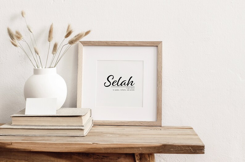 Selah Definition | Wall Art | Any Size Digital Print| Digital Download ...