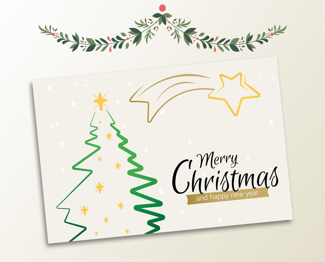 Printable Christmas Postcards (different Sizes) for Digital Download ...