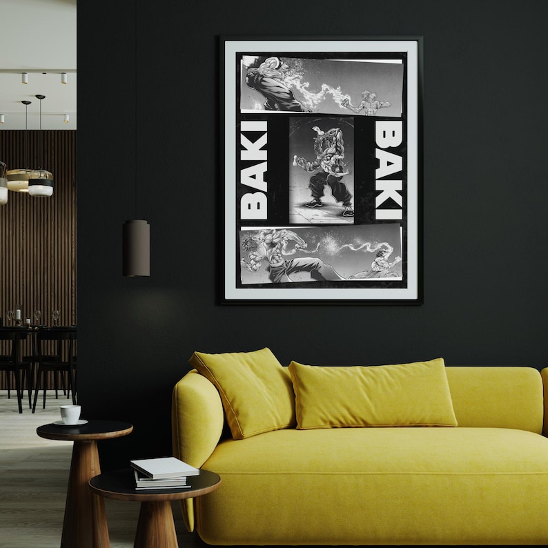 Baki Poster for Martial Arts Anime Fans, Intense Action Wall Art ...