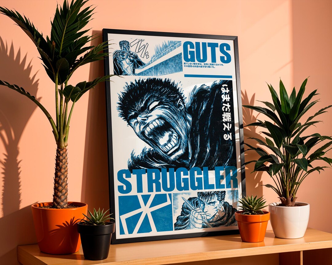 Berserk Guts Digital Poster – Printable Anime Wall Art | Dark Fantasy ...