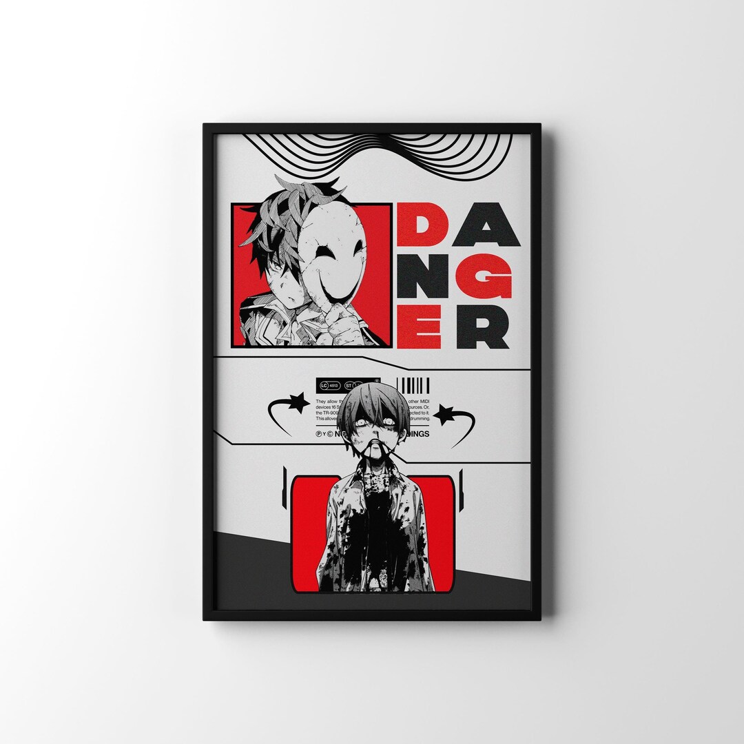 Dark Anime Poster, Dark Aesthetic Art Print for Anime Fans, Duality ...