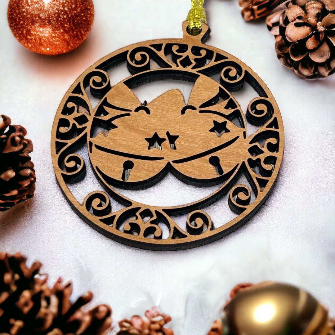 Wooden Jingle Bells Ornament, Set of 4, Rustic Christmas Decor - Etsy