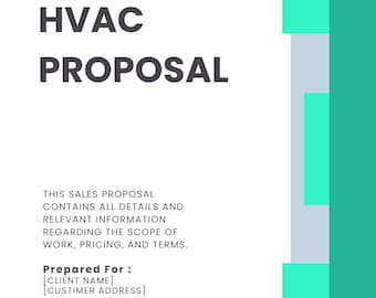 HVAC Bid Template Contract Estimates proposal mechanical heating ...