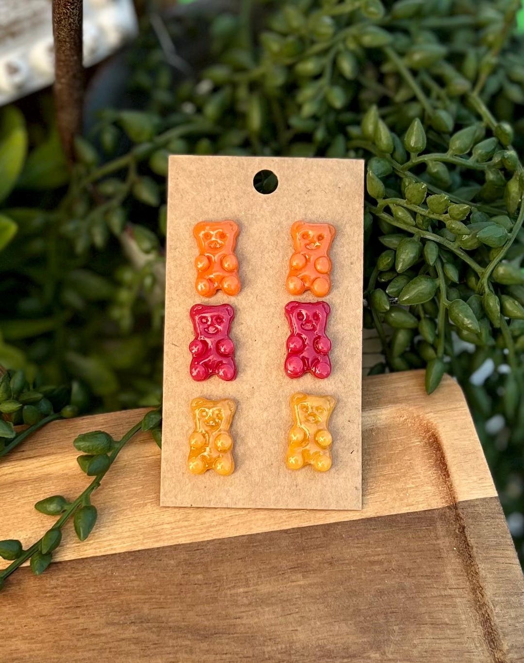Handmade Gummy Bear Stud Earrings Retro Nostalgia Candy Etsy