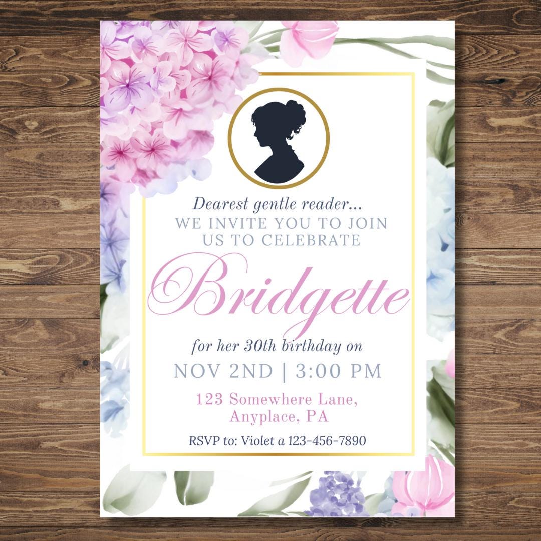 Regency Themed Birthday Invitation, Royal Themed Birthday Invite, Canva ...