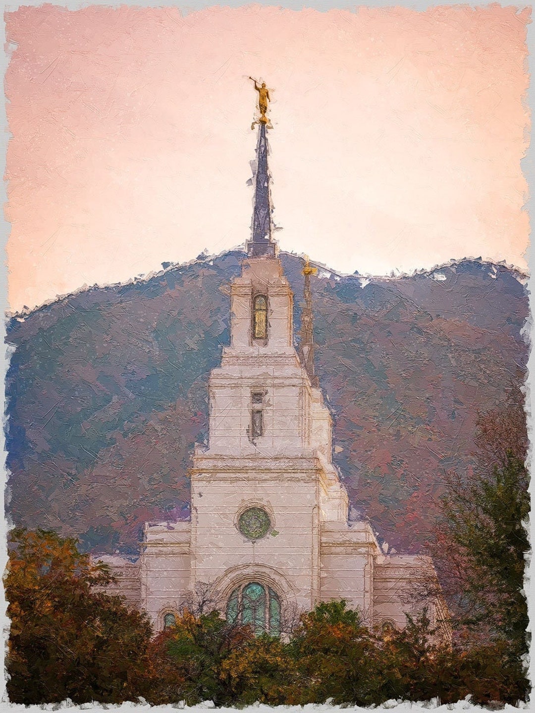 Layton Utah Temple Art Photo Download - Etsy