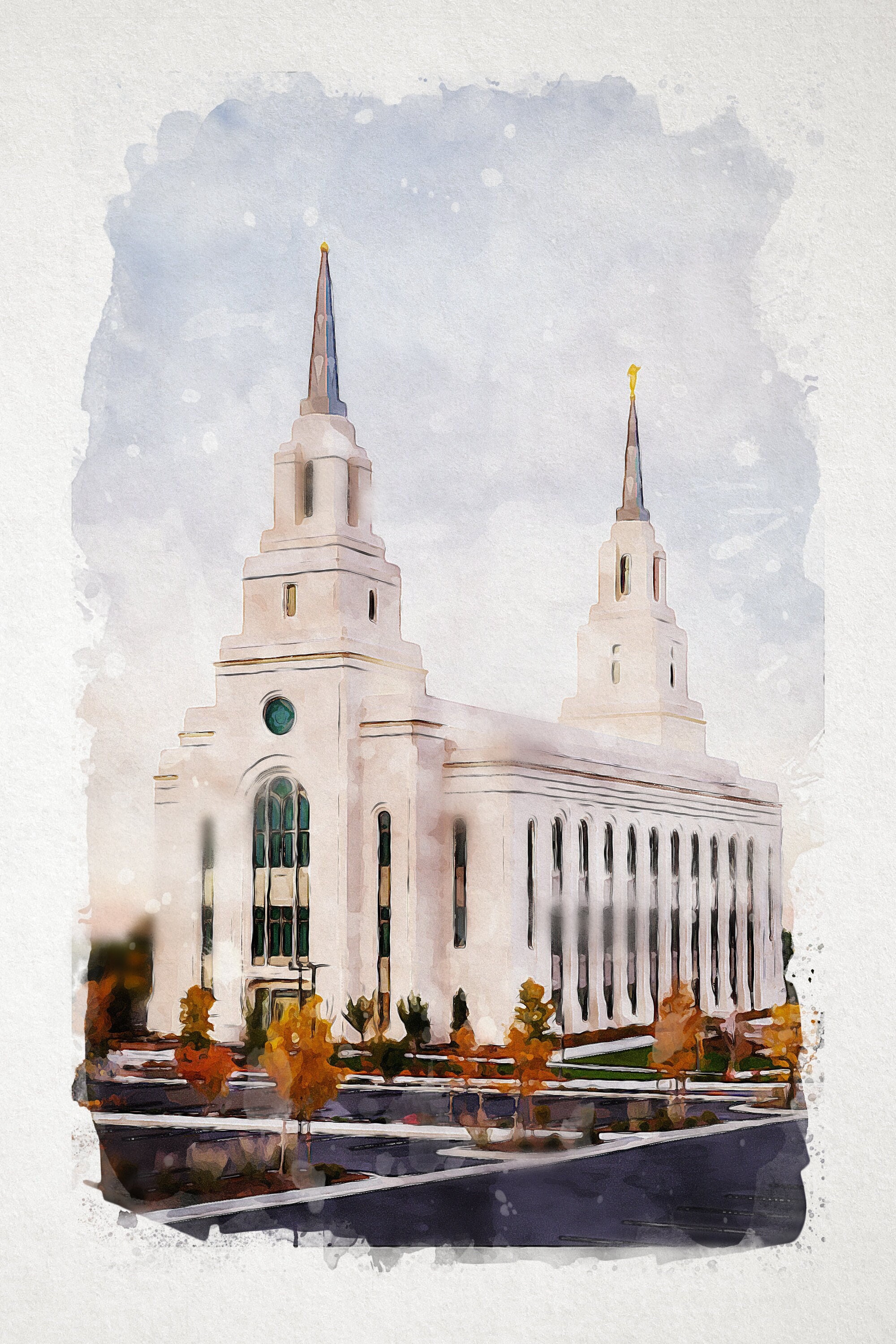 Layton Utah Temple Art Printable - Etsy