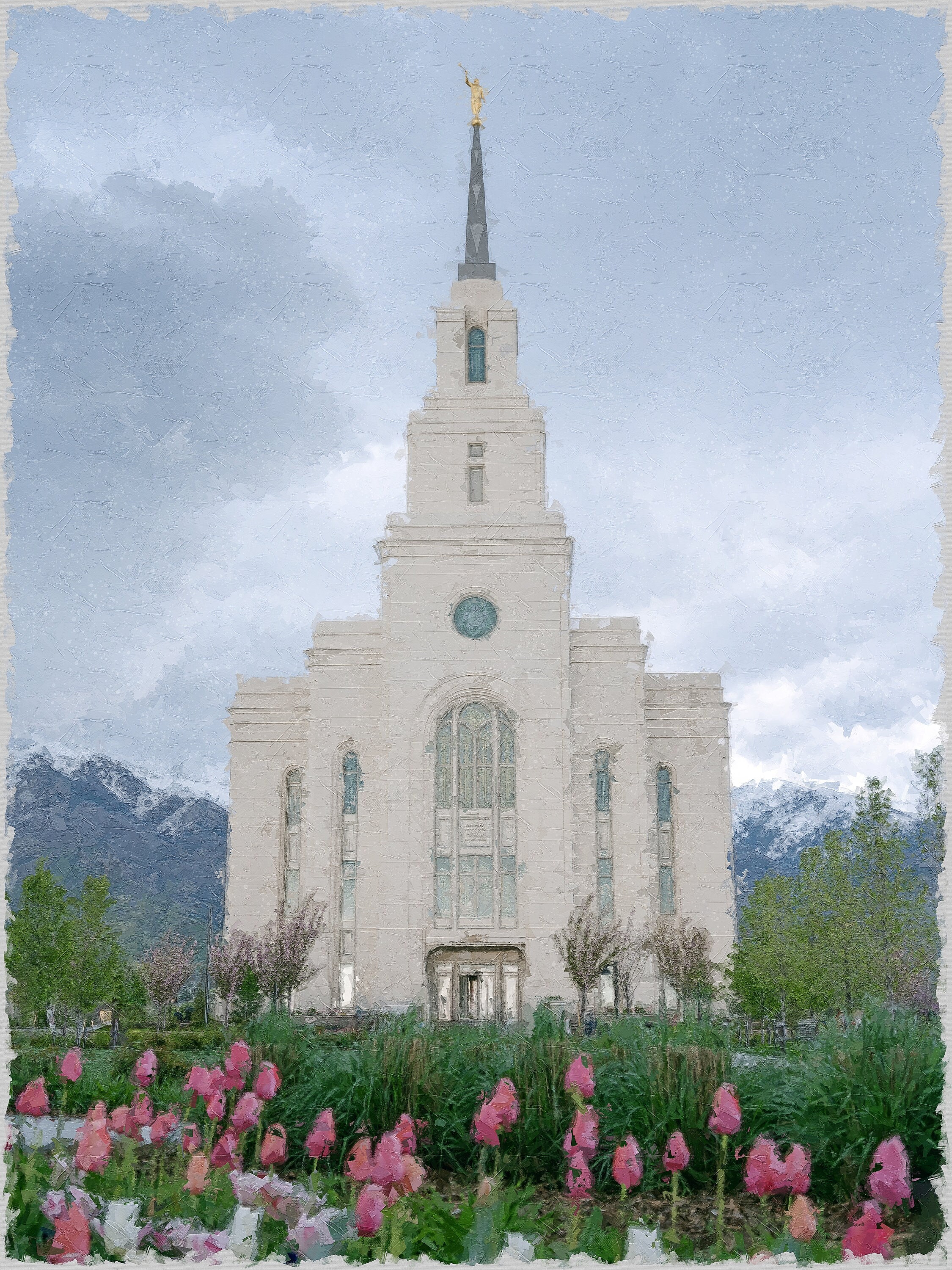 Layton Utah Temple Painting Art Download - Etsy