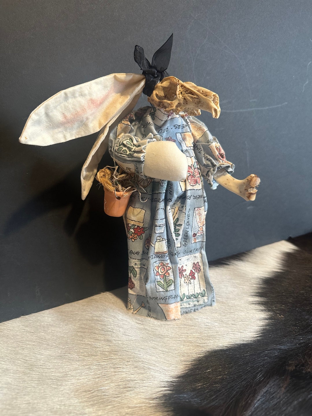 Rabbit Doll With Real Rabbit Skull / Bone Hand - Etsy