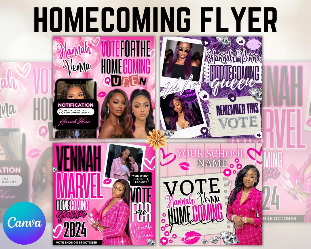 Homecoming Queen Flyer | College Homecoming | Highschool Homecoming ...