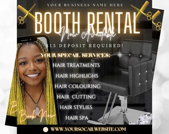 Booth Rental Flyer, DIY Flyer Template Design, Store Rental Flyer, Pre ...