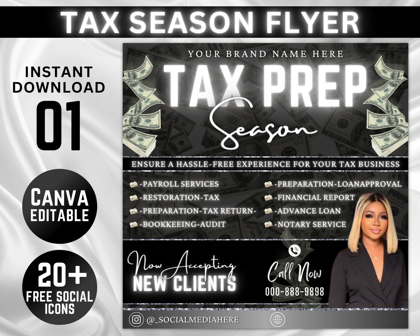 Tax Prep Bundle, Tax Prep Flyer, Tax Prep Instagram, Tax Flyer Template ...