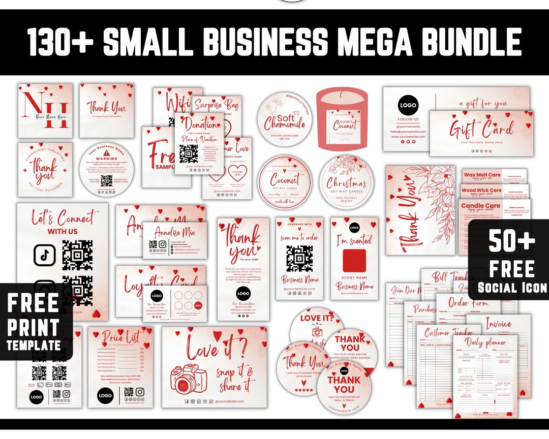130+small Business Craft Show Bundle, Editable Scan to Pay Signs, Price ...