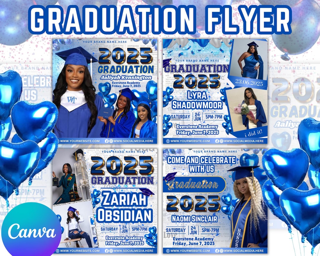 Graduate Flyer, Graduation Party Flyer, Graduation Invitation, College ...